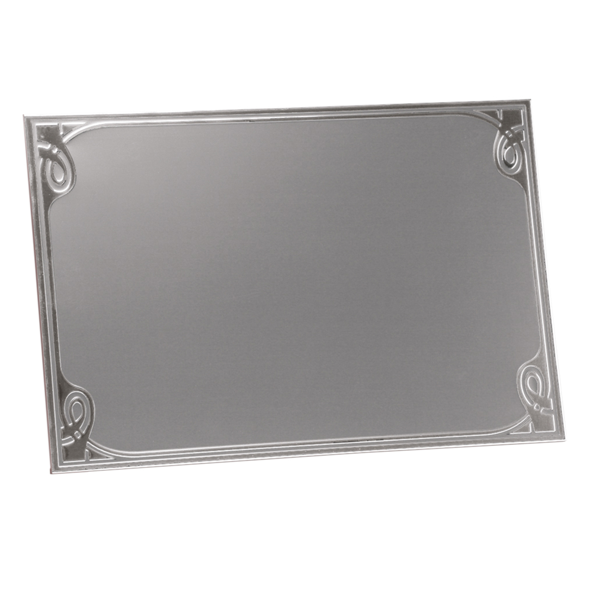Placa aluminio rectangular plata mate, serie P340 | MAD SPORT